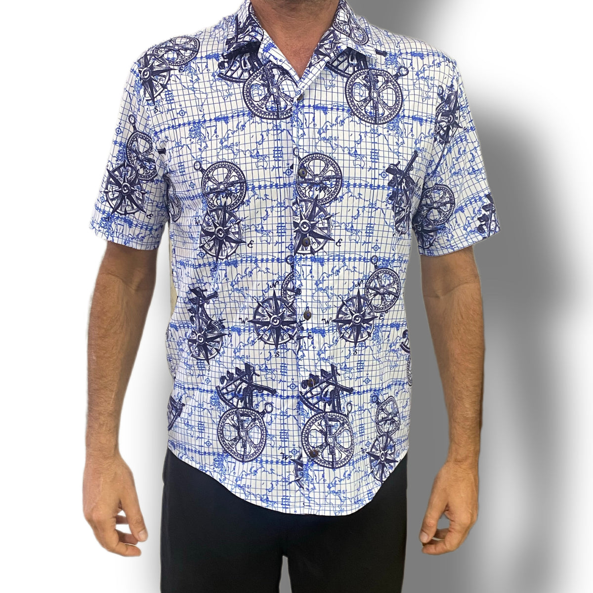 NAUTICAL COMPASS Button up Shirt – Martin West Designs