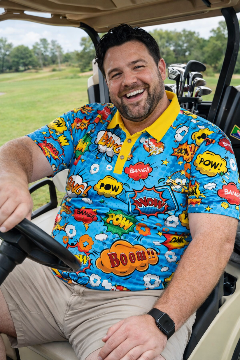 Men's Golf Shirt – Bang Bang Wham | Martin West – Martin West Designs