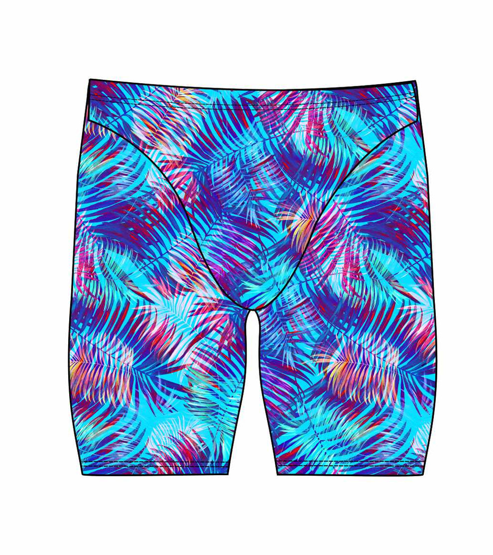 Male Jammer swimsuit - Blue Palm – Martin West Designs